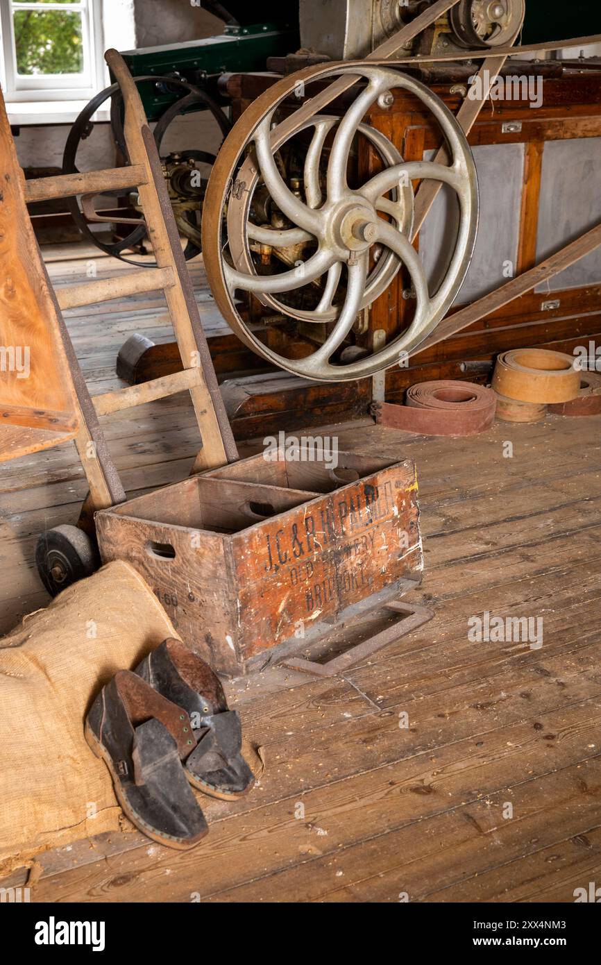 UK England, Dorset, Bridport, Palmer’s Brewery, grain screening machine ...