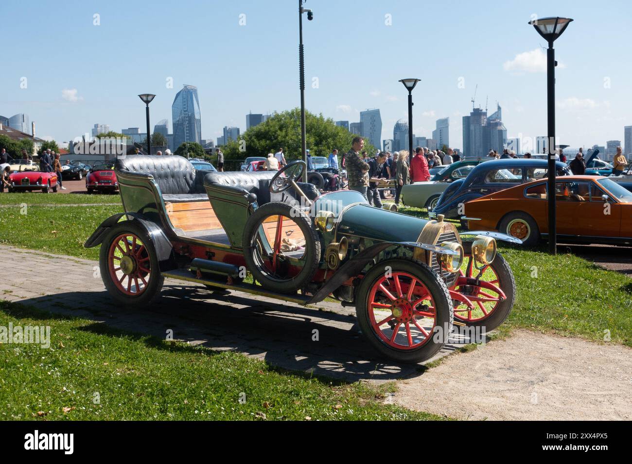 Peugeot vintage car at the Old Timer Rally at Mont Valerien, Suresnes ...