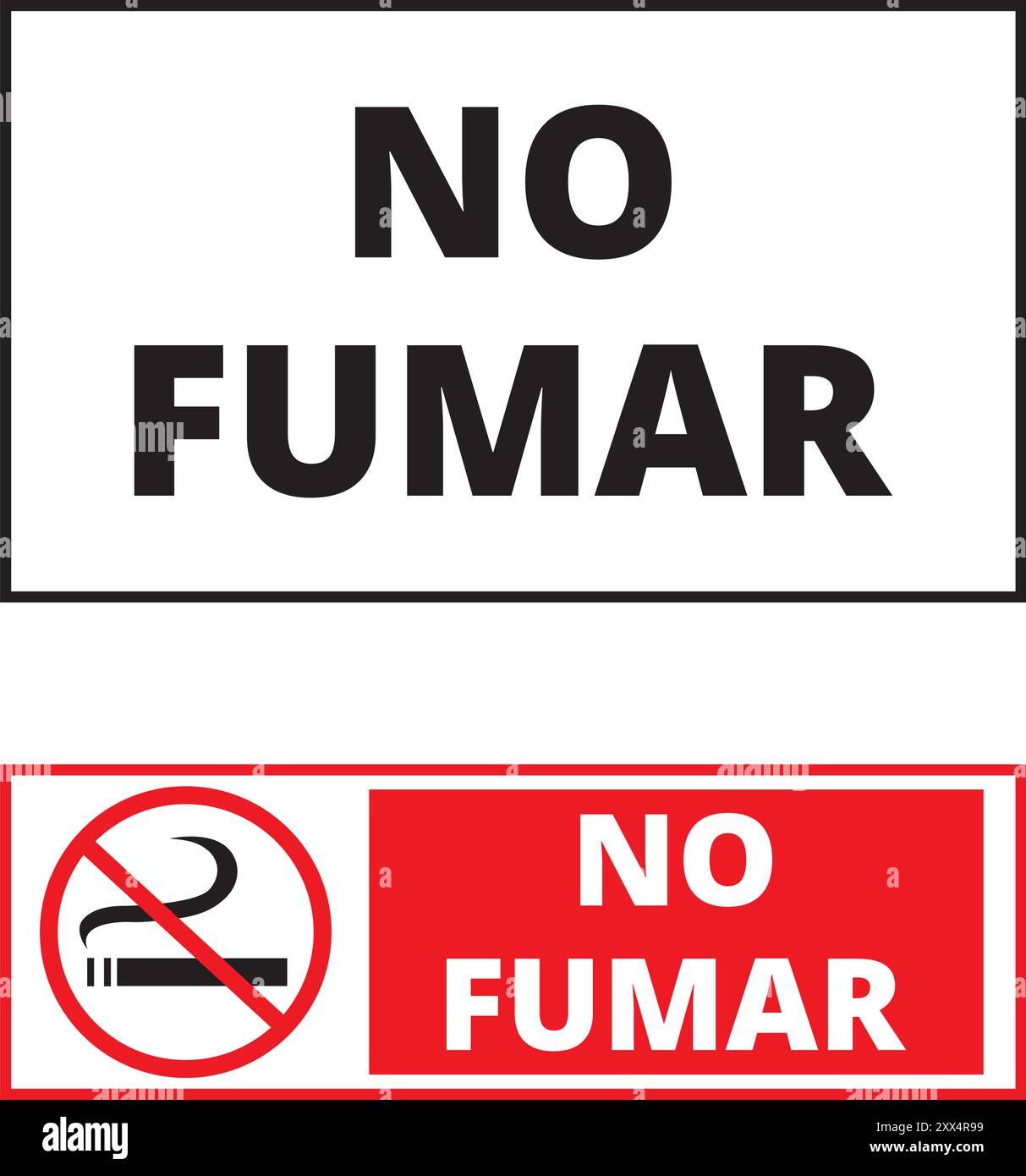 No fumar banners on a white background (trad. no smoking Stock Vector ...