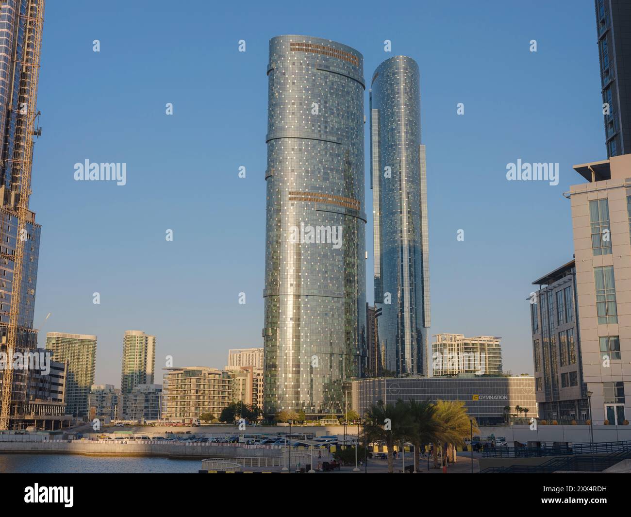 Abu Dhabi, UAE - January 11 2024: construction of a new residential and ...