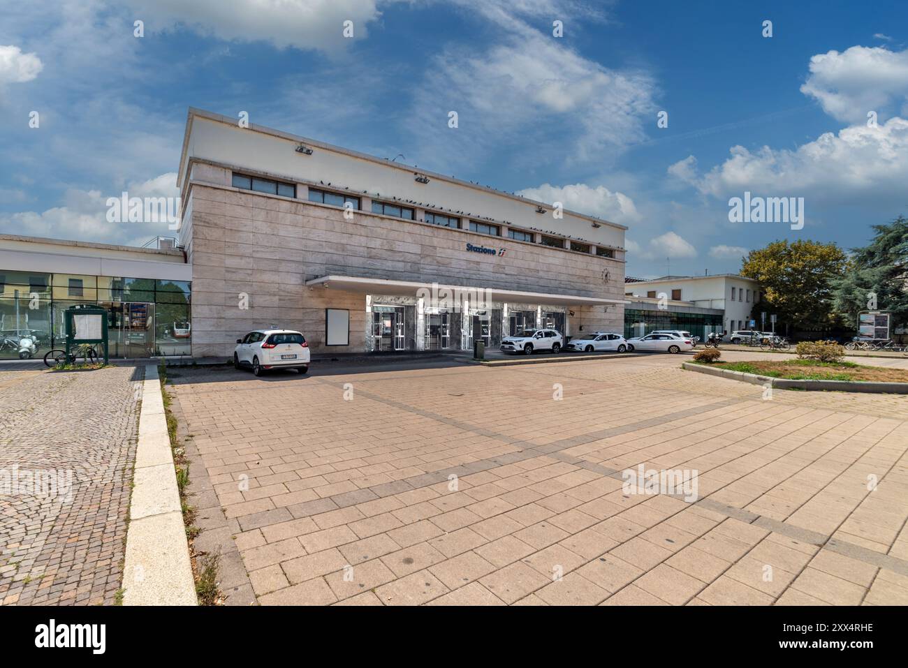 Asti, Italy - August 20, 2024: Trenitalia train station exterior ...