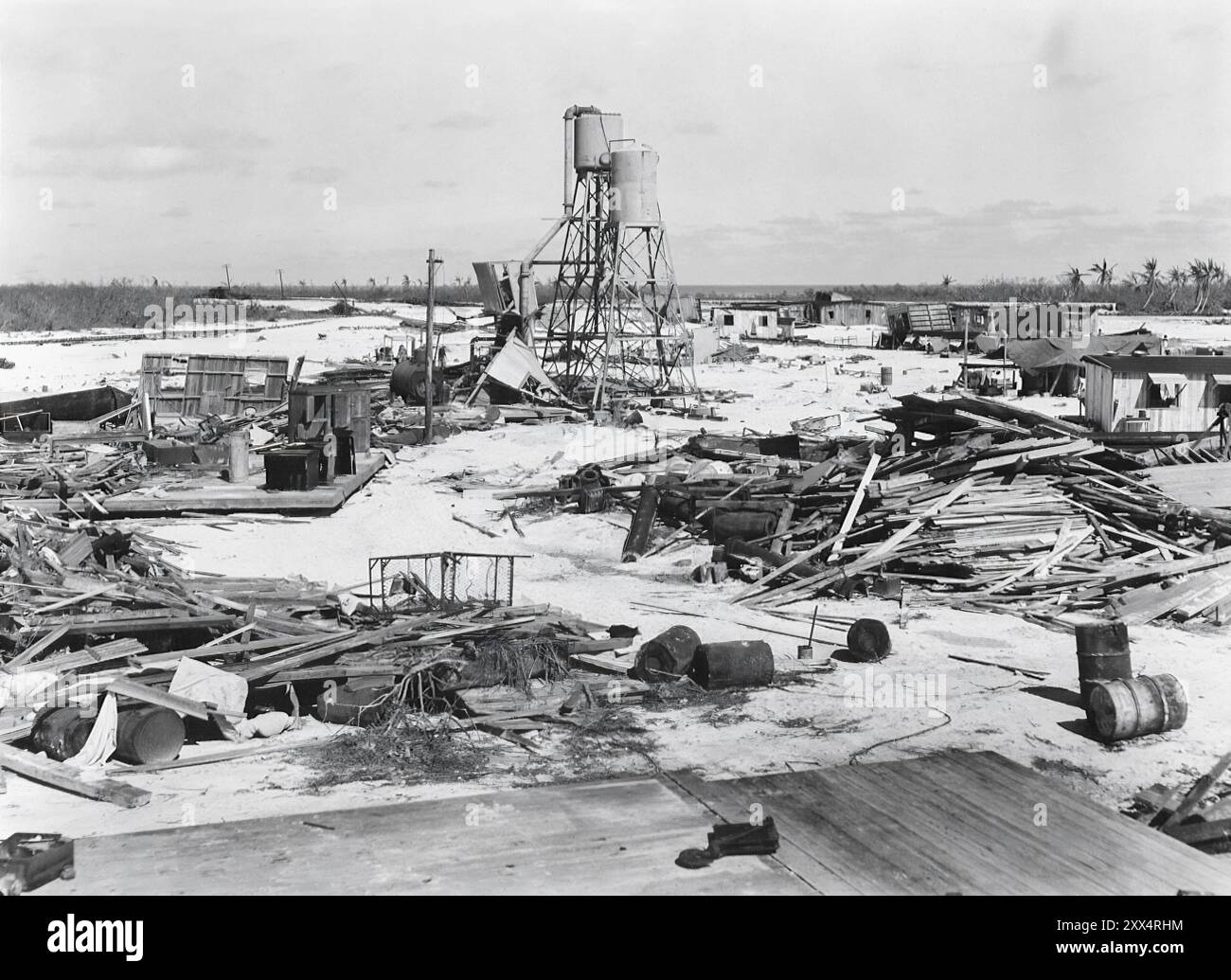 Aftermath of the destruction from the 1935 Labor Day Hurricane at ...
