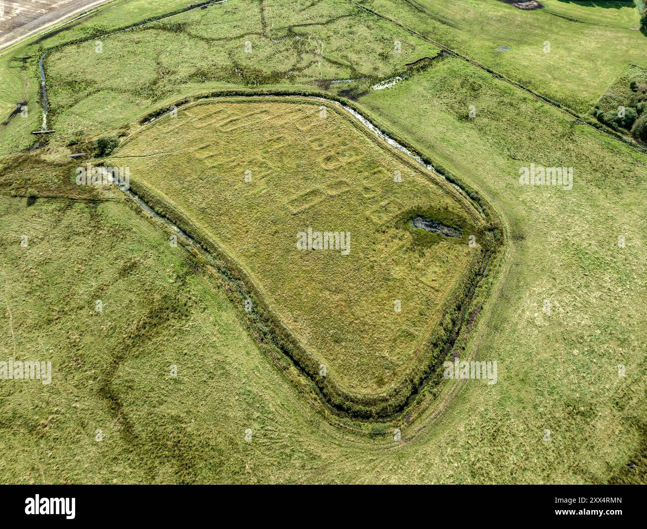 Aerial view over the Fort of Borremose (Borremose Fæstningen), a Bronze ...