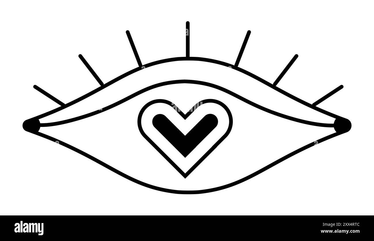 Eye with a heart-shaped pupil Stock Vector Image & Art - Alamy