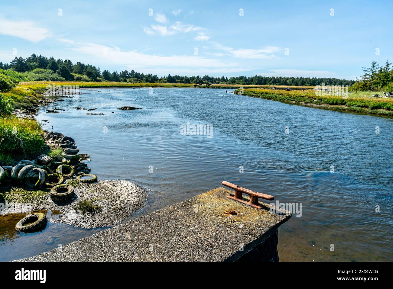 A landscape view of the Copalis River in Washington State Stock Photo ...