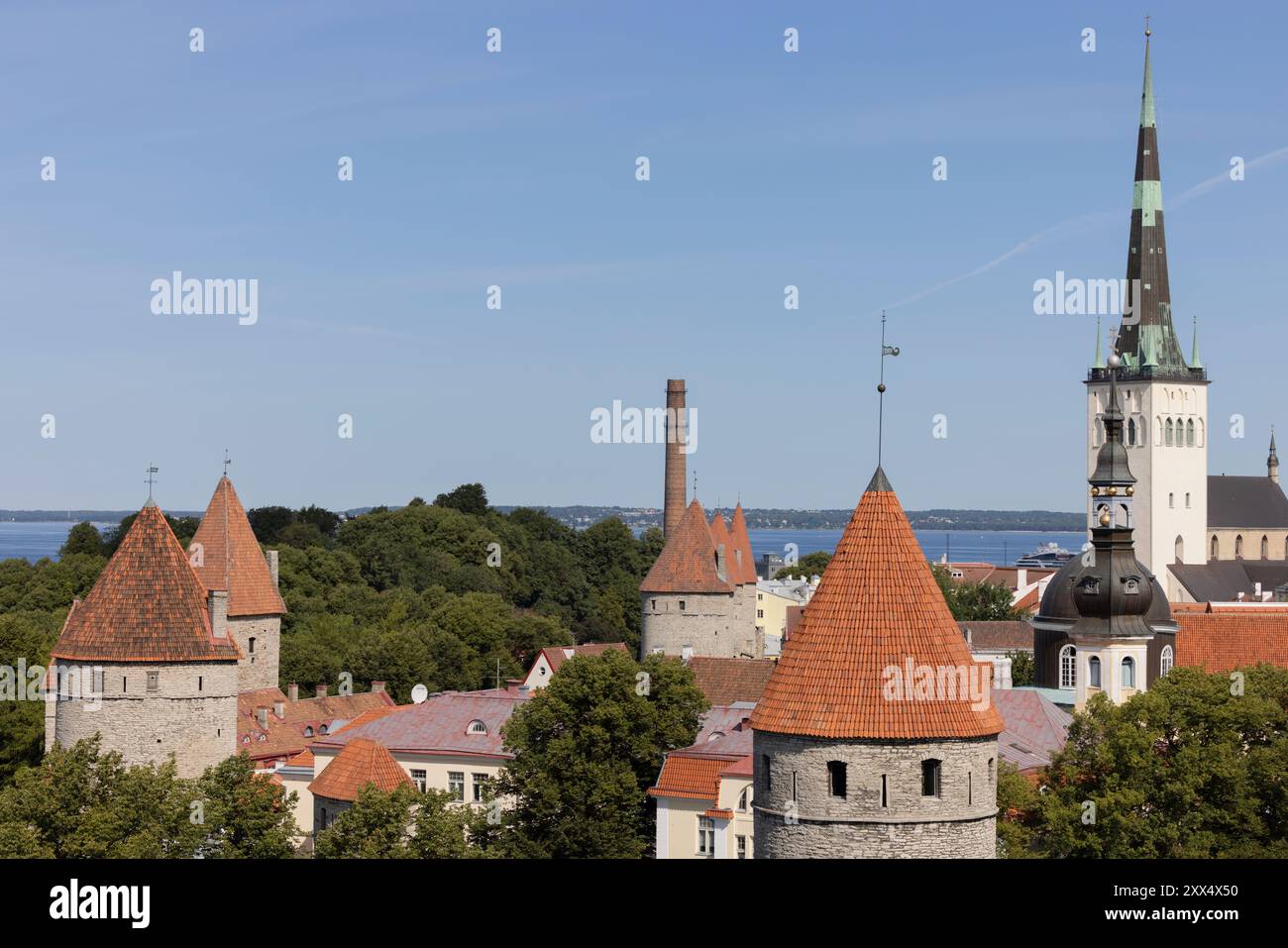 Old town panoramic view, Tallinn, Estonia, Europe Stock Photo - Alamy