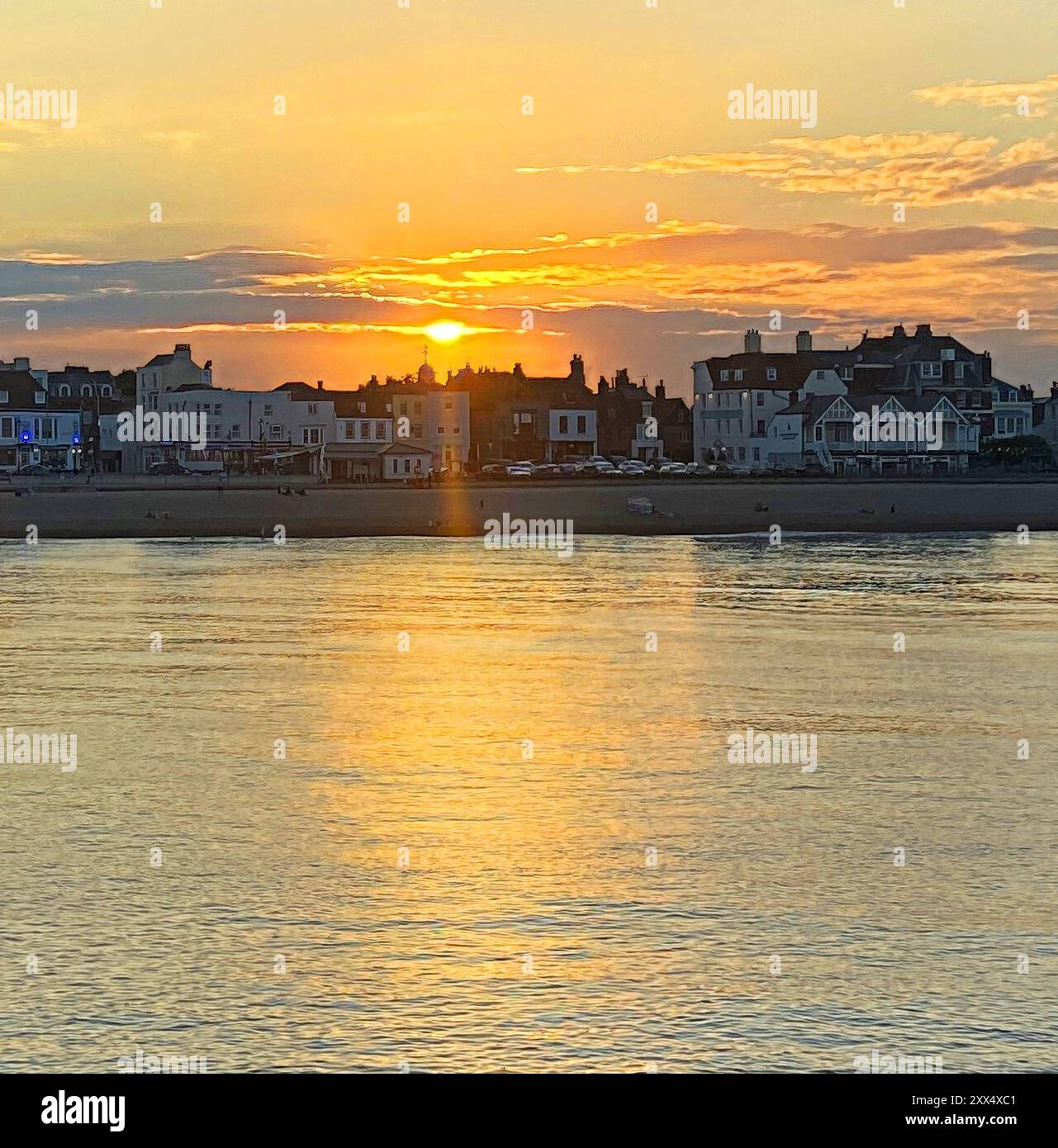 Golden sunset, Deal, Kent,England, UK Stock Photo - Alamy