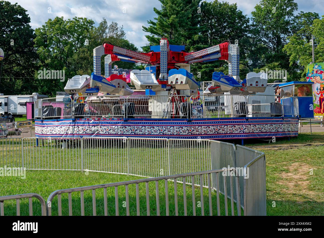 Know as the octopus carnival ride at the fairgrounds in a down position ...