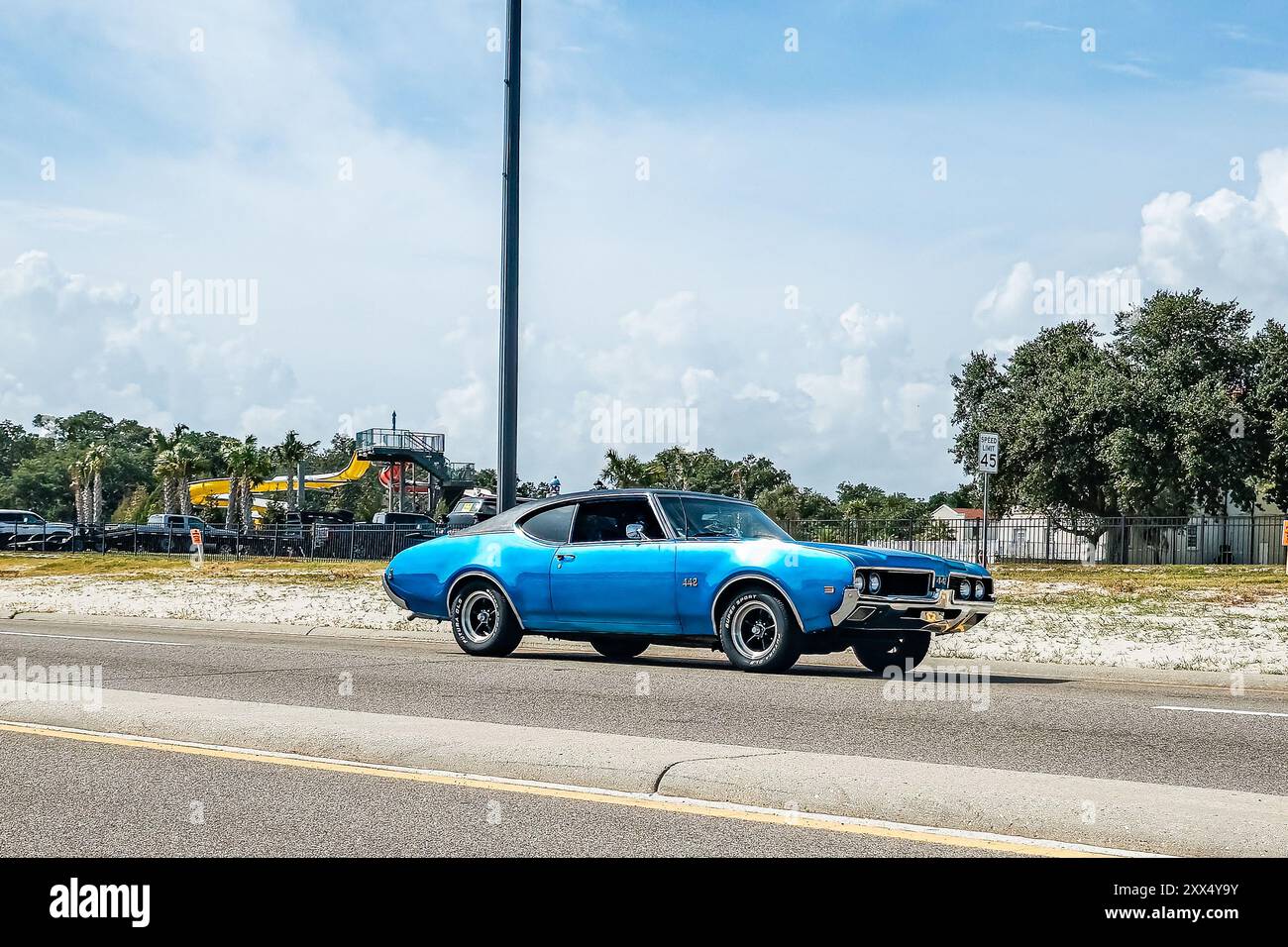 Gulfport, MS - October 5, 2023: Wide angle high perspective side view ...
