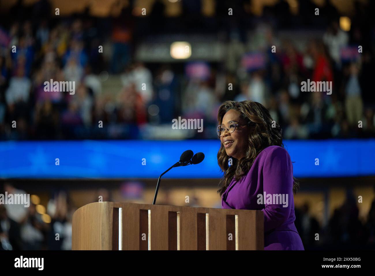 Chicago, United States Of America. 21st Aug, 2024. Oprah Winfrey speaks ...
