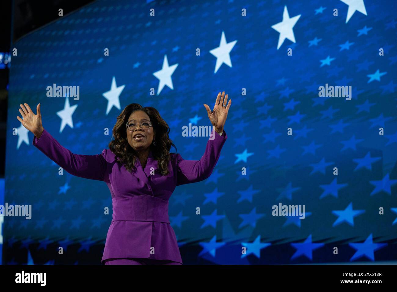 Oprah Winfrey speaks at the 2024 Democratic National Convention in ...