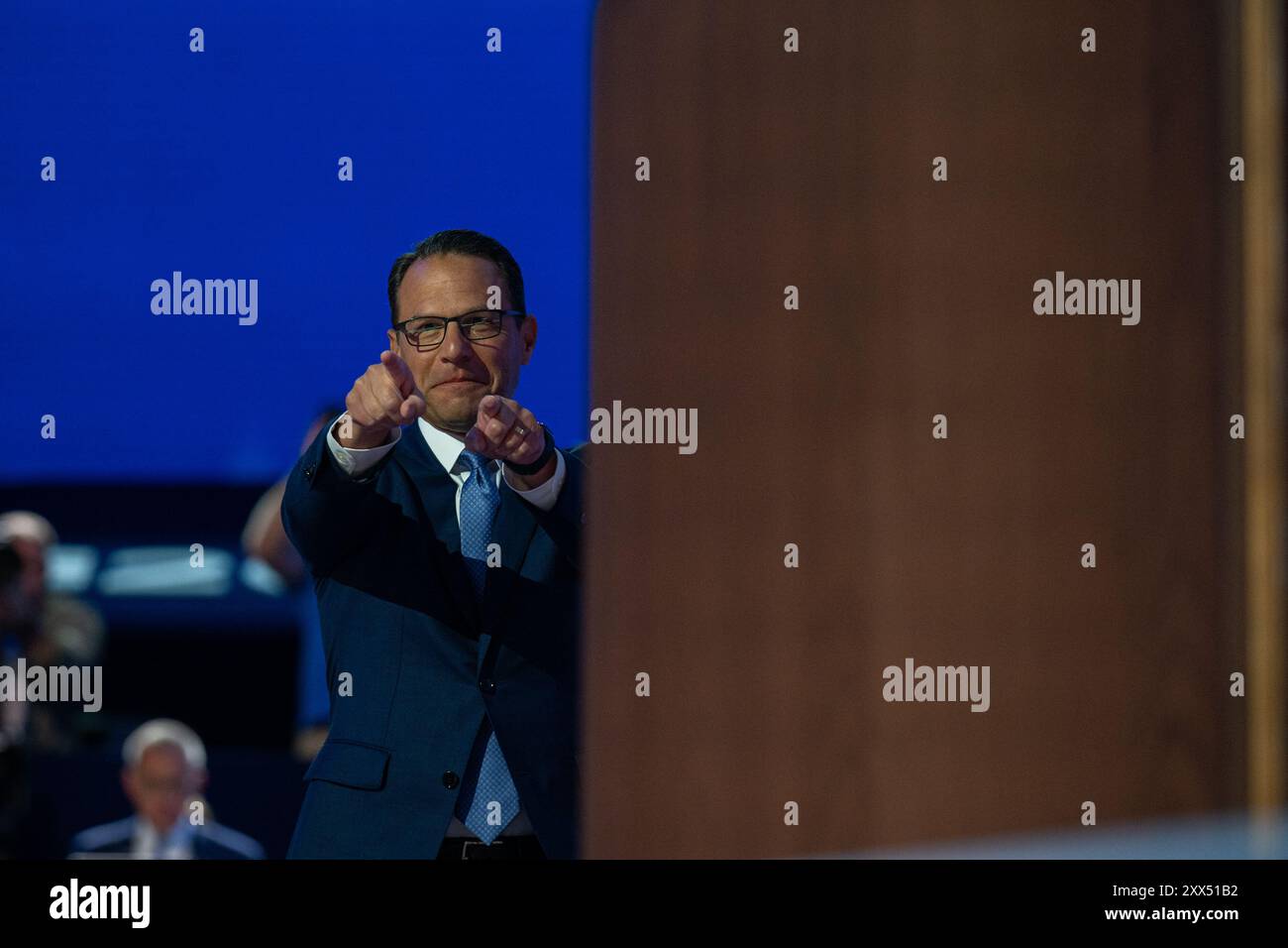 Governor Josh Shapiro (Democrat of Pennsylvania) speaks at the 2024 ...