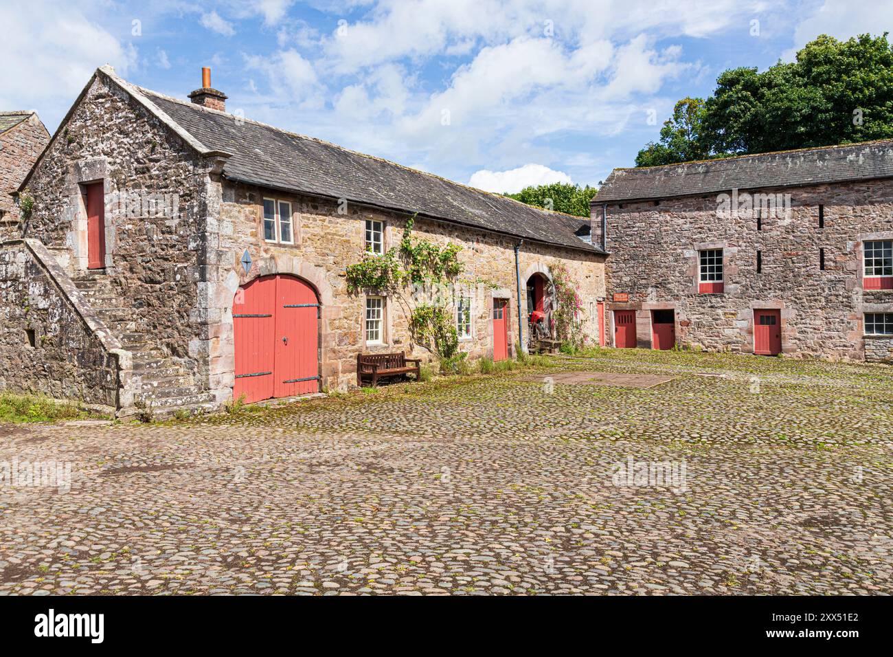The cobbled medieval courtyard at Dalemain Historic Mansion & Gardens ...
