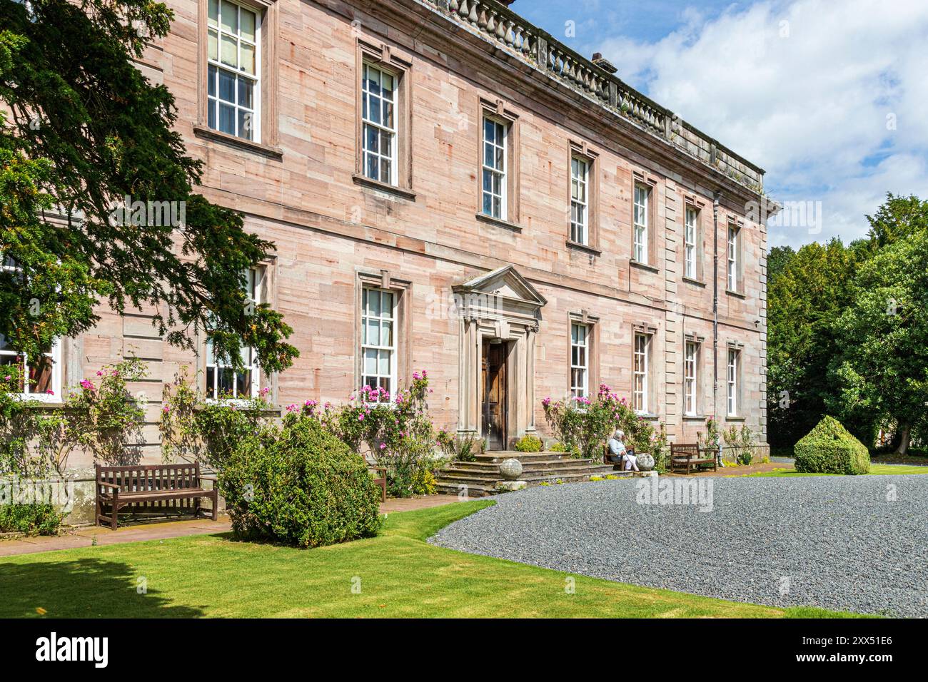 The Georgian facade to an older building at Dalemain Historic Mansion ...