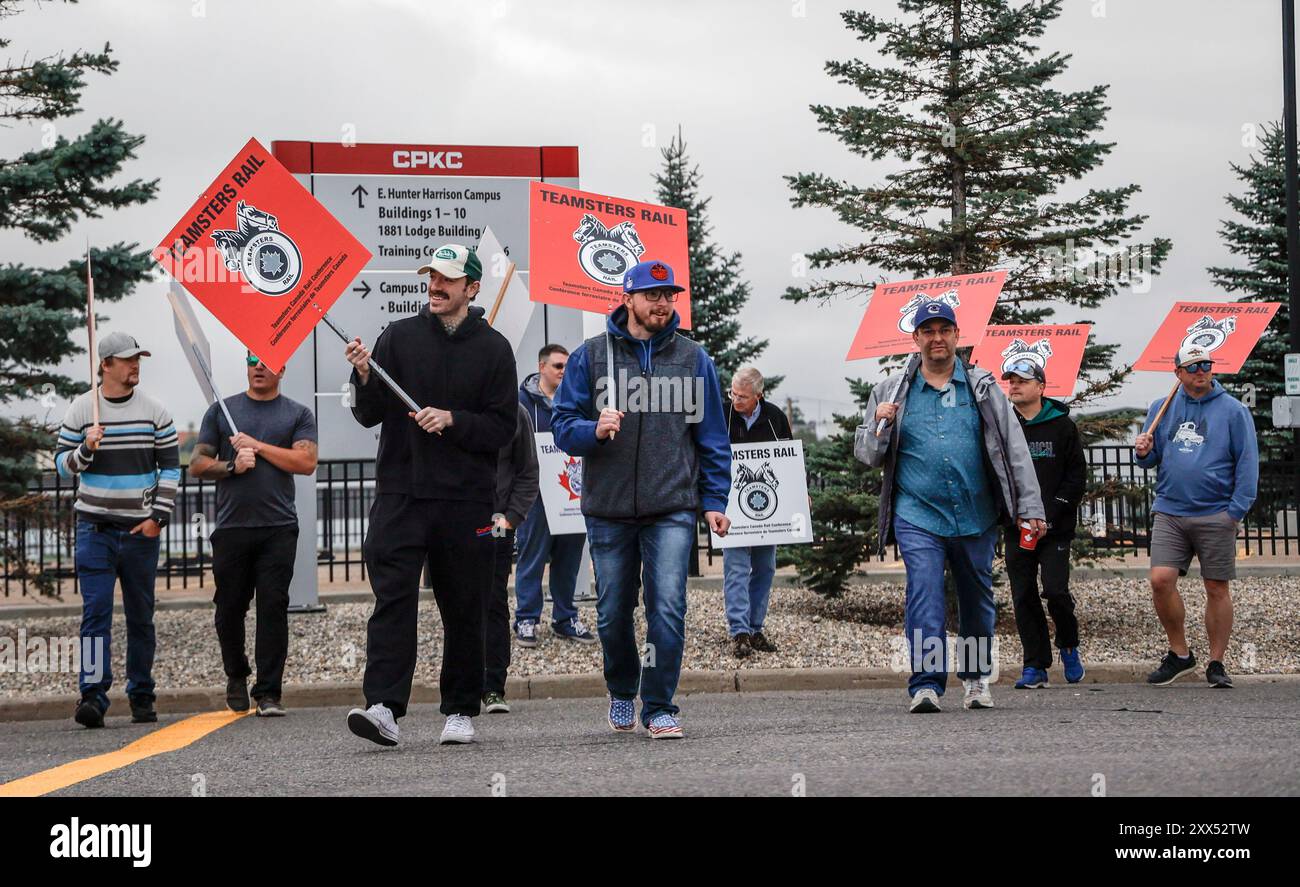 Calgary, Canada. 22nd Aug, 2024. Teamsters Canada Rail Conference ...