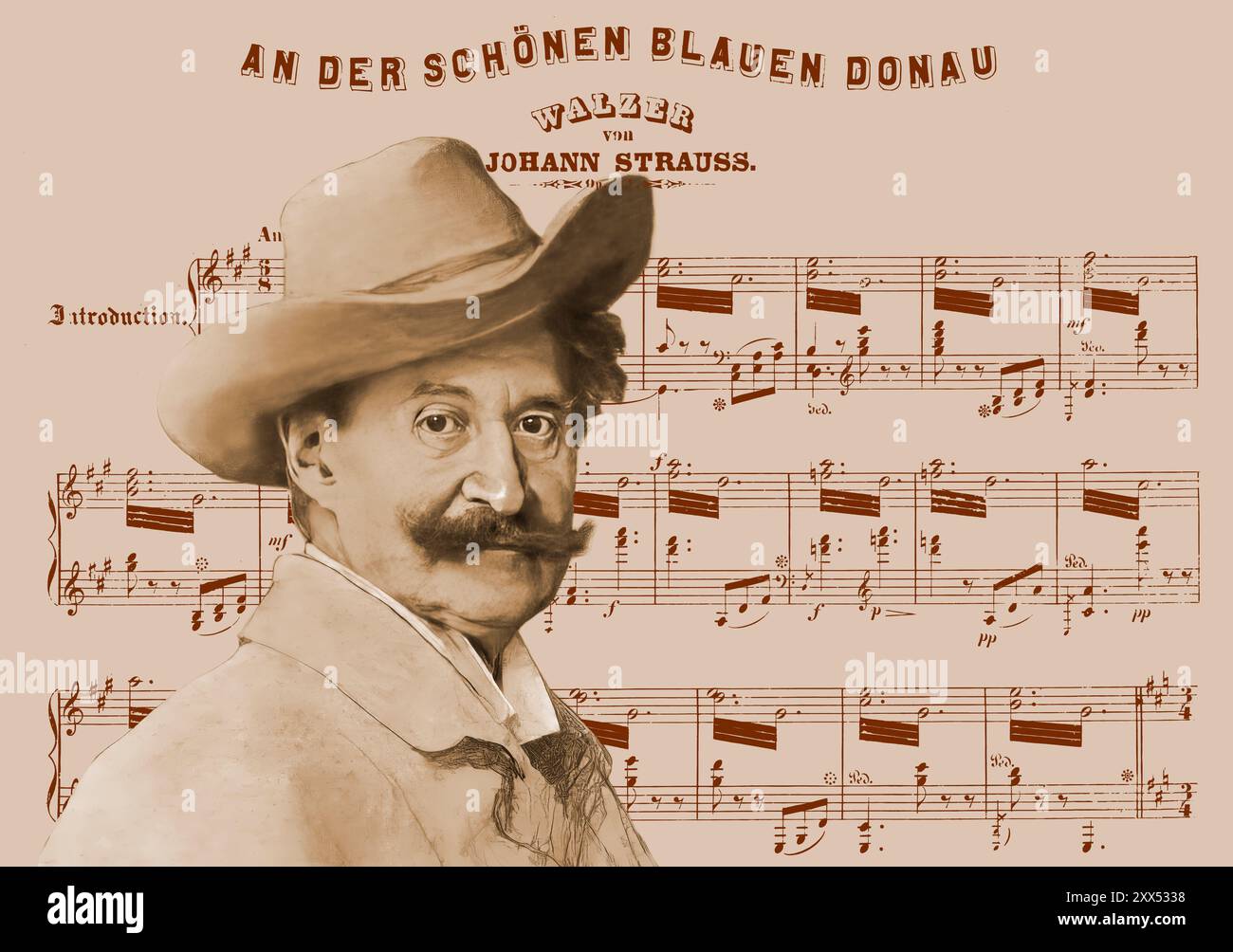 Johann Baptist Strauss II, 1825 – 1899, Austrian composer and violinist ...