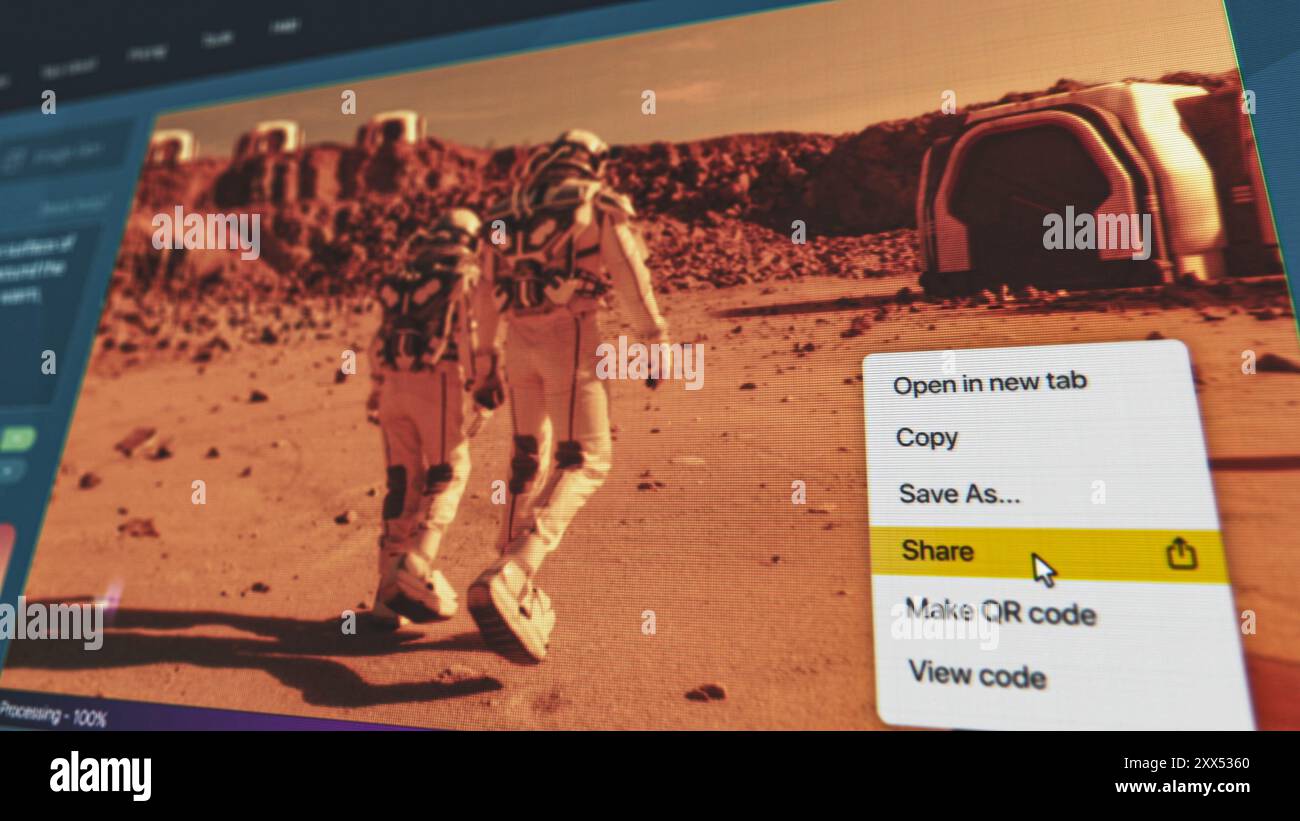 User interface of AI video generator. Artificial intelligence chatbot generate detailed high ...