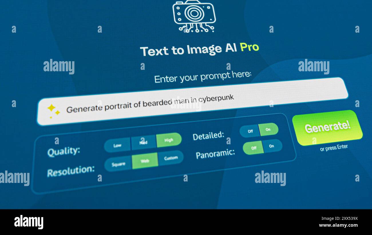 Ai image generator from text hi-res stock photography and images - Alamy