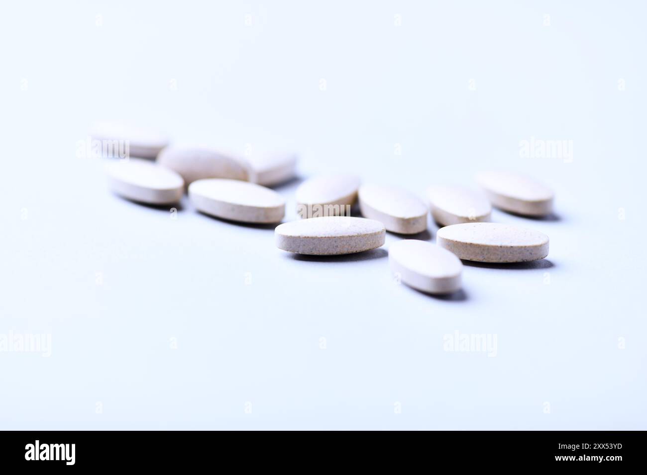 Ashwagandha (Withania somnifera) tablets. Concept for a healthy dietary ...