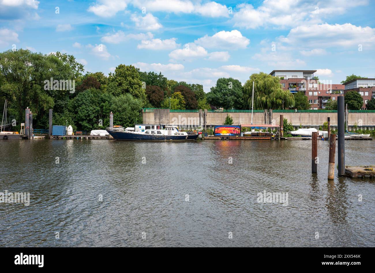 Hamburg, Germany, July 19, 2024 - Ships at the recreation harbor around ...