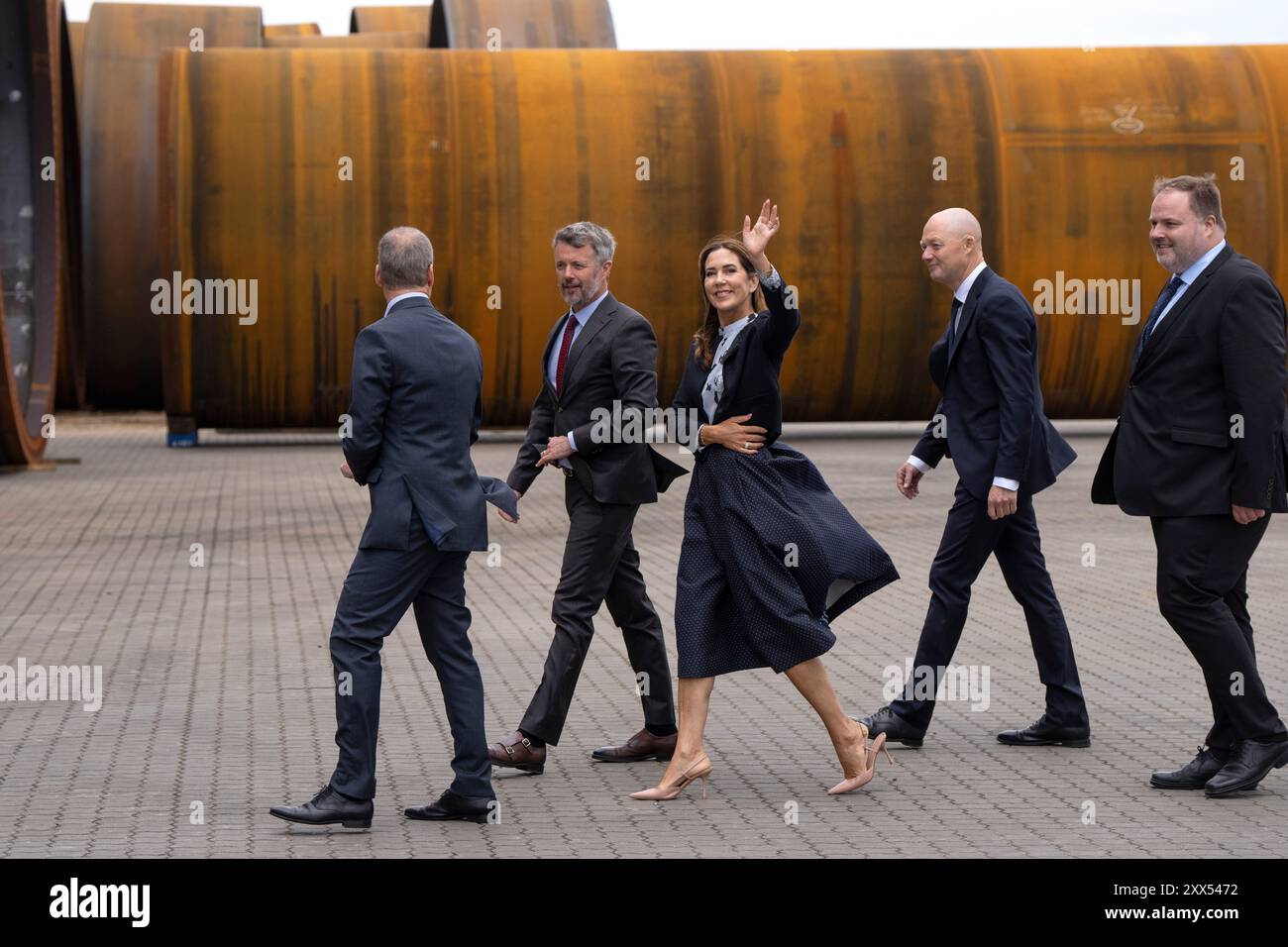 Vejle, Denmark. 22nd Aug, 2024. The royal couple, King Frederik and ...