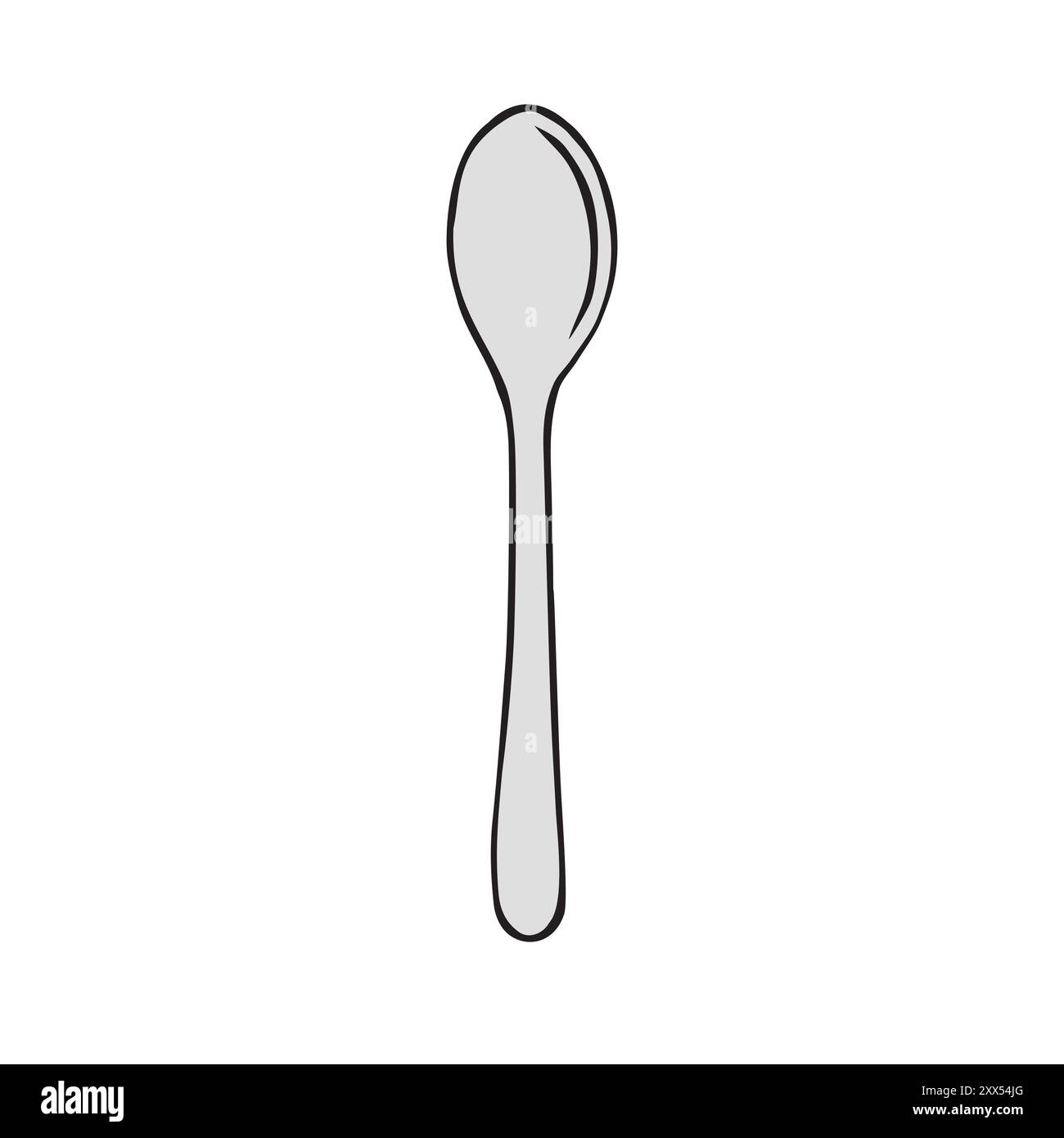 Vector hand drawn doodle sketch colored spoon isolated on white ...