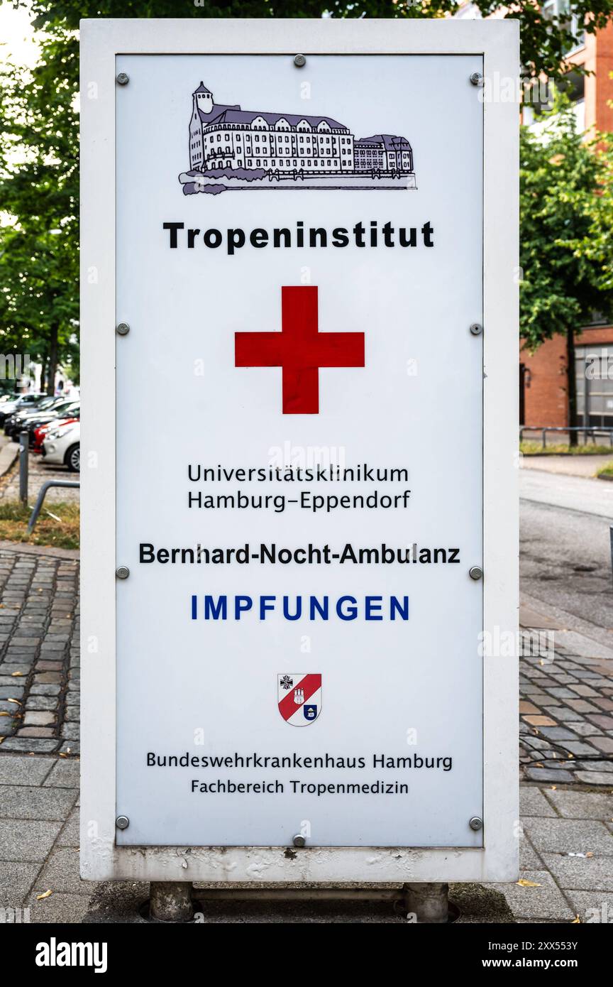 Hamburg, Germany, July 19, 2024 - Sign of the Tropical healthcare ...