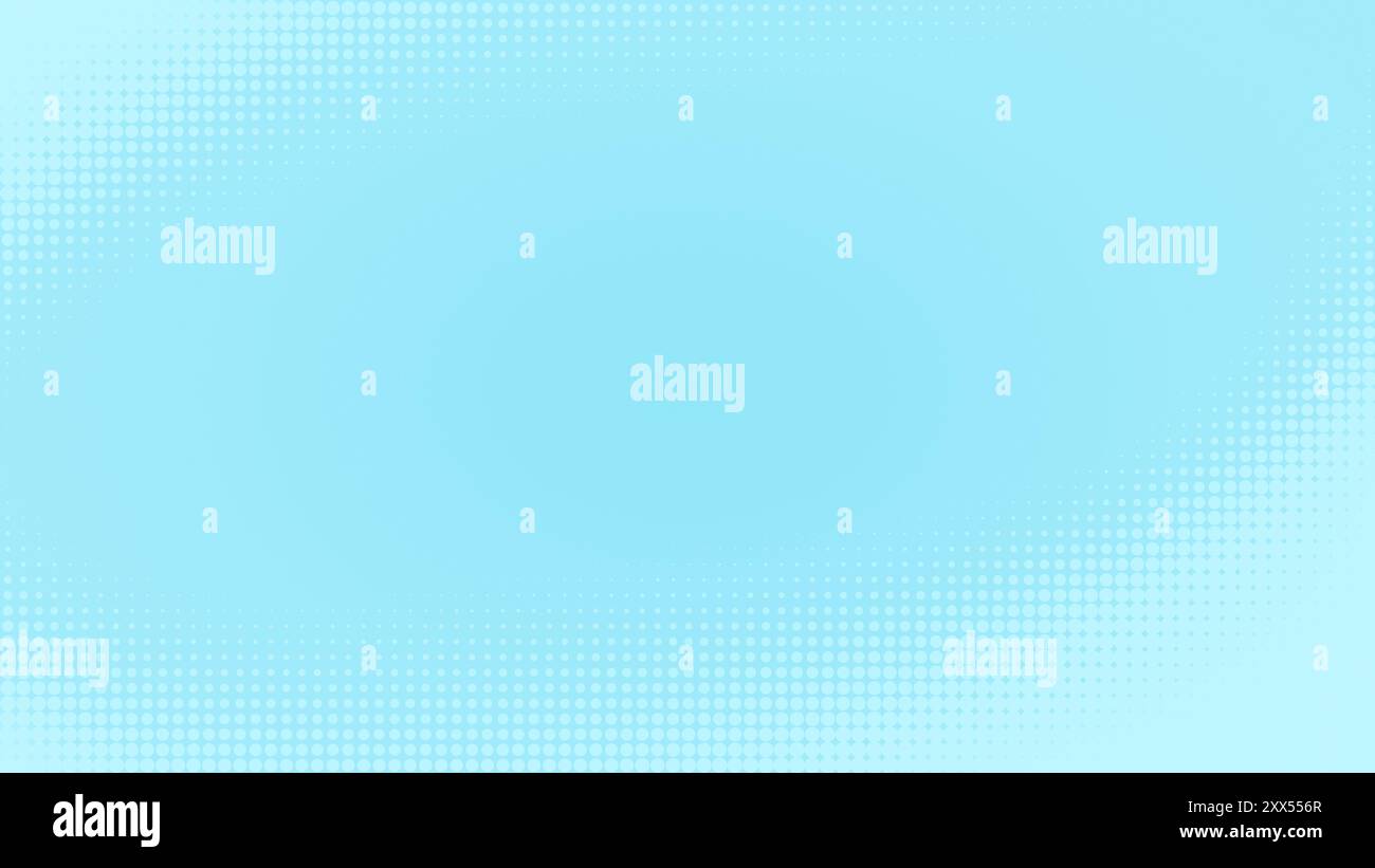 Abstract light blue halftone pattern on lighter blue background. Full ...