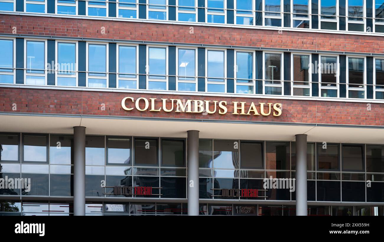 Hamburg, Germany, July 19, 2024 - The Columbus hause, a mixed purpose ...