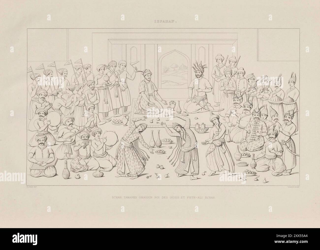 Persian dance ceremony, and celebration between Persion Shah and Indian ...