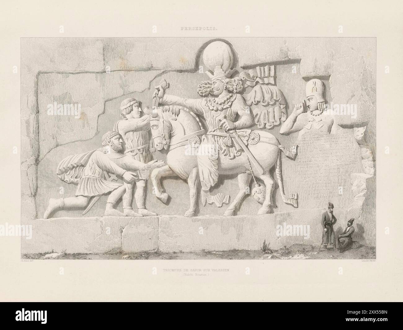 Relief, Naqsh-e Rustam, triumph of Shapur I over the emperors Valerian ...