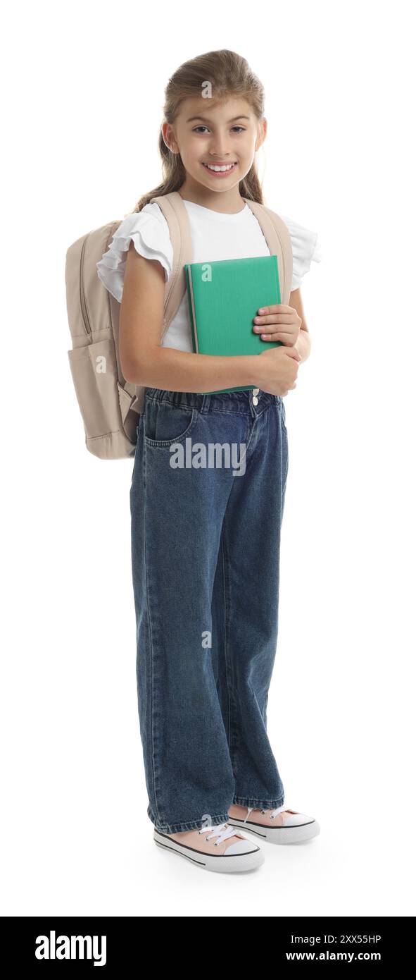Modern student girl backpack Cut Out Stock Images & Pictures - Alamy