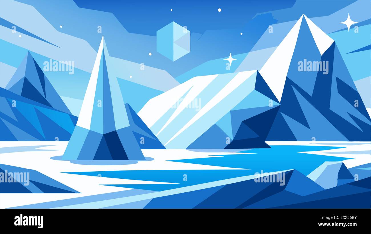 Iceberg landscape background Stock Vector Images - Alamy