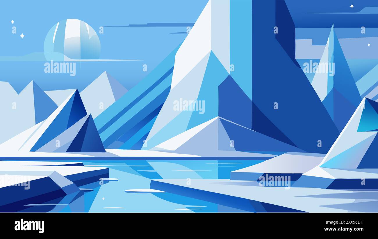 Iceberg landscape background Stock Vector Images - Alamy
