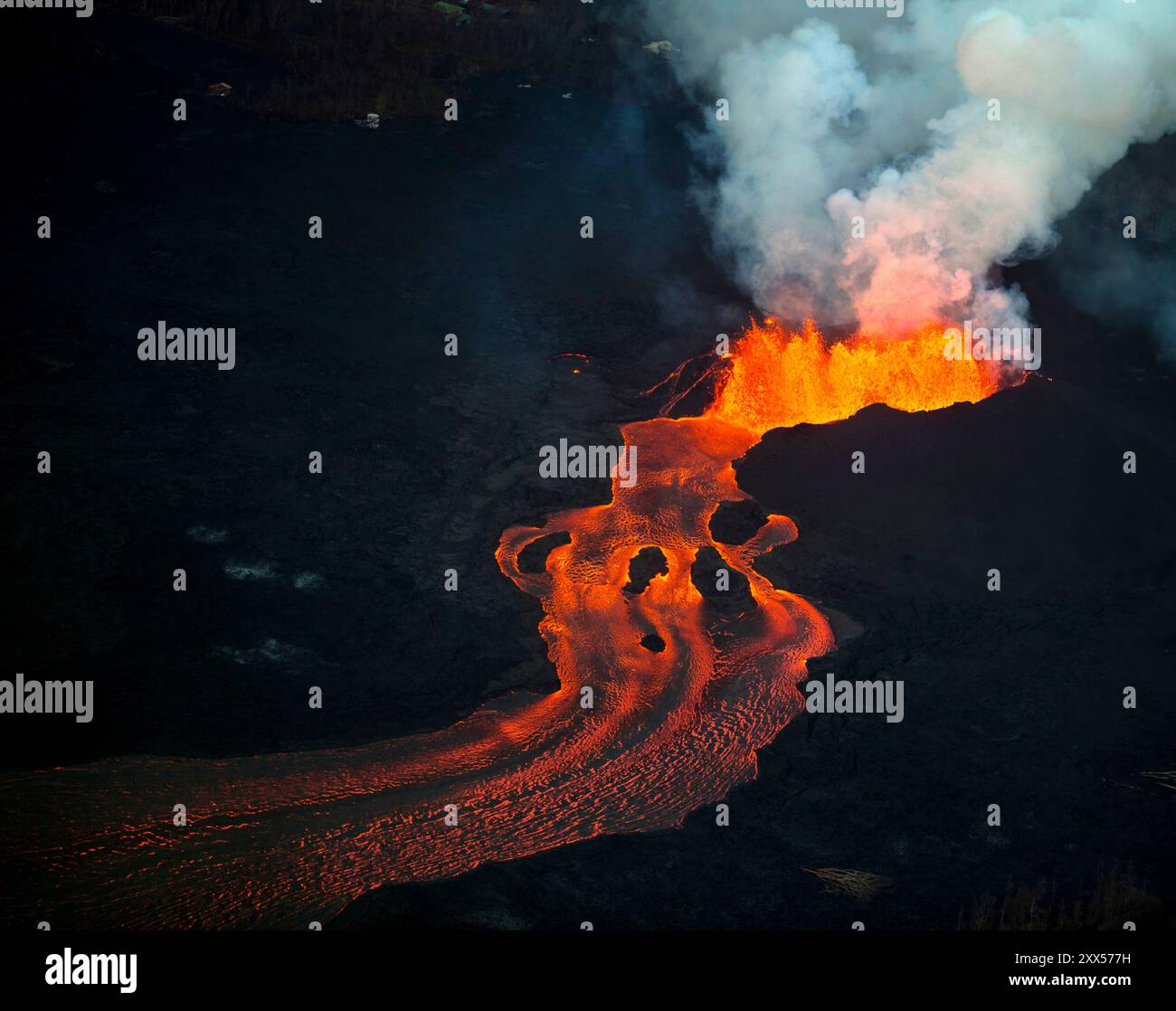 Lava Flow Zones Big Island Hawaii Volcanic Lava Flow Spurs More