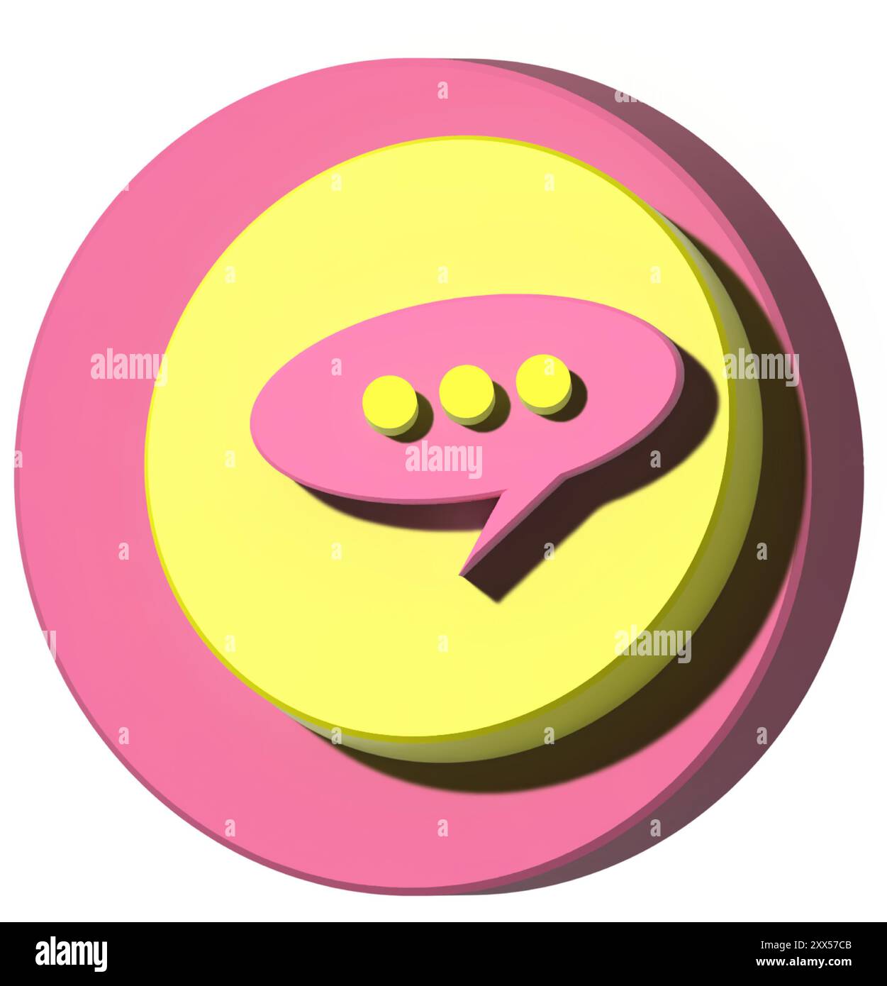 Dialog shapes on isolated background, 3D rendering illustration Stock ...