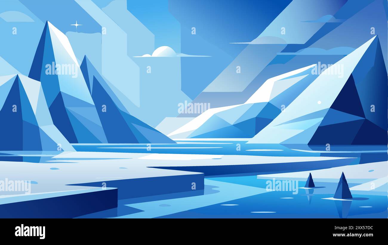 Iceberg landscape background Stock Vector Images - Alamy