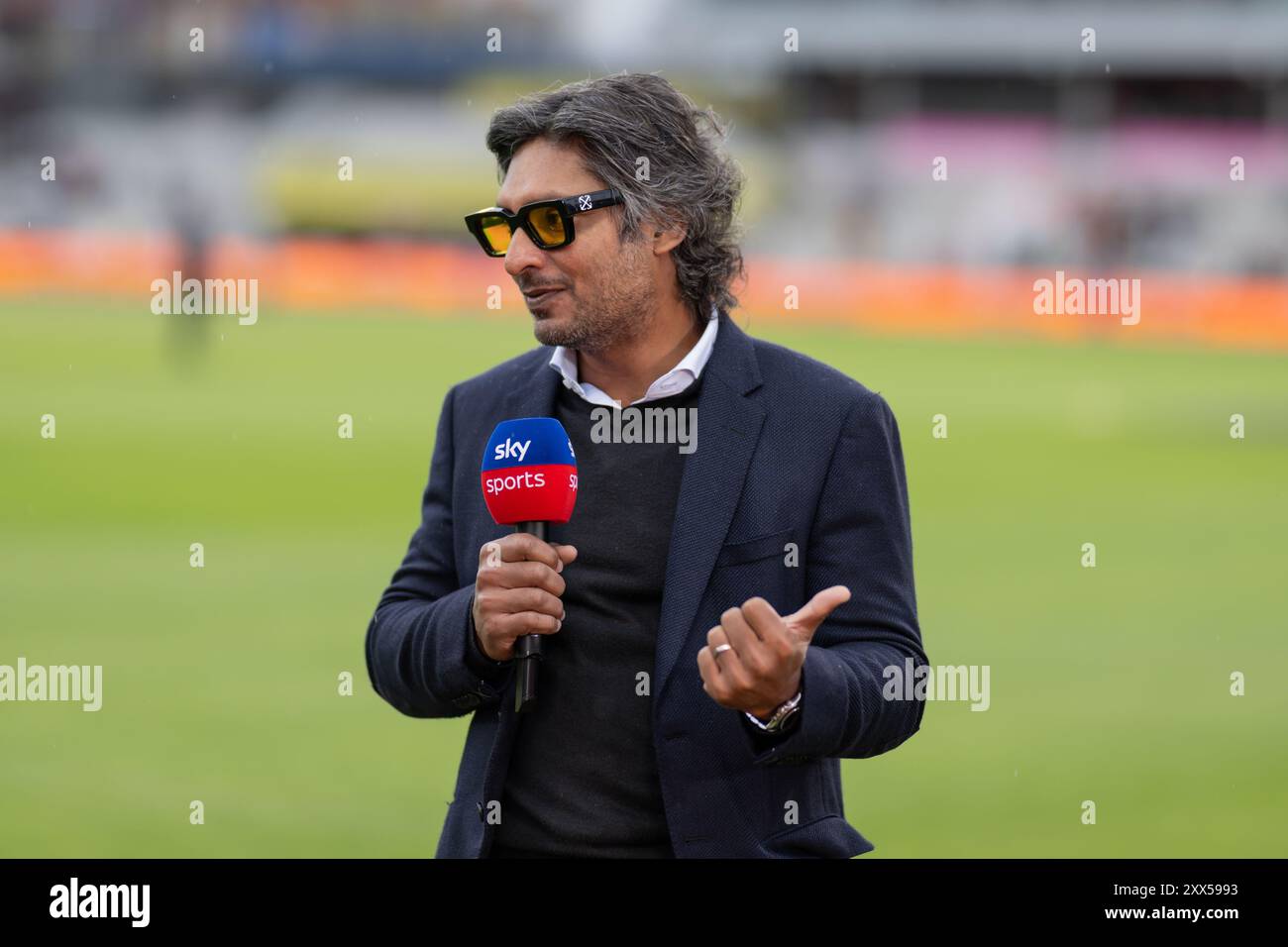 Former Sri Lanka cricketer Kumar Sangakkara speaks with Sky Sports ...