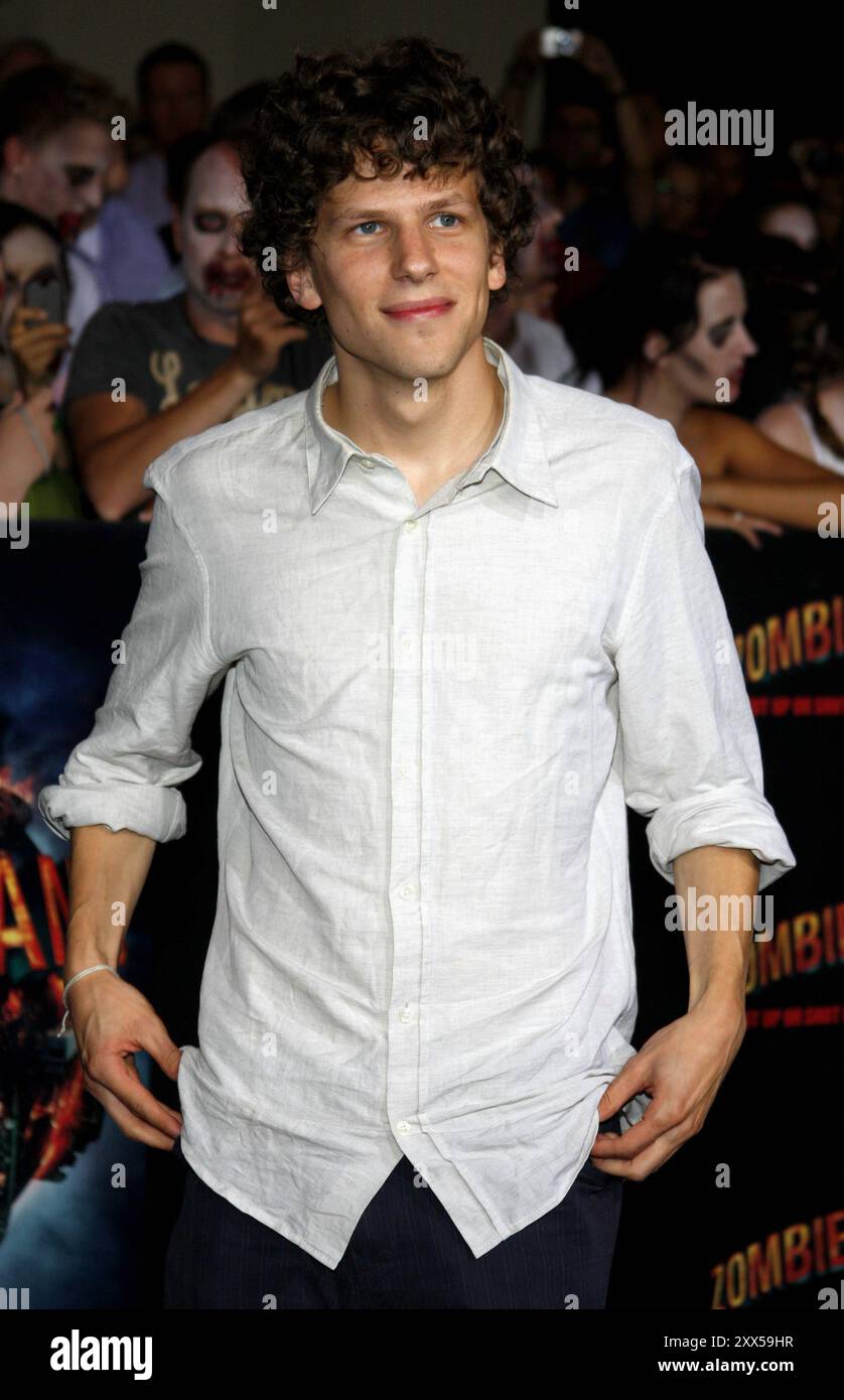 Jesse Eisenberg at the Los Angeles premiere of 'Zombieland' held at the ...