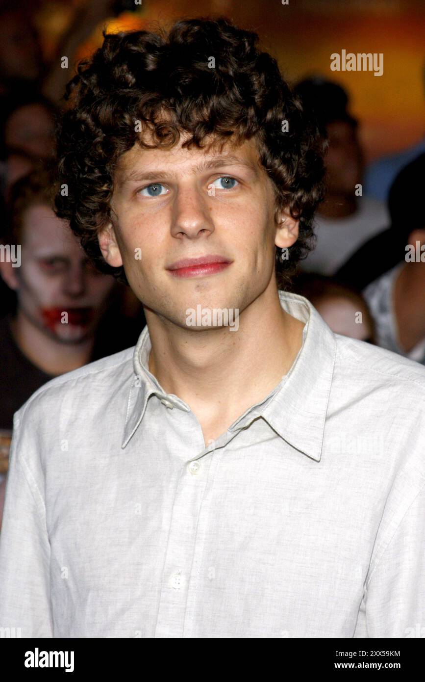 Jesse Eisenberg at the Los Angeles premiere of 'Zombieland' held at the ...