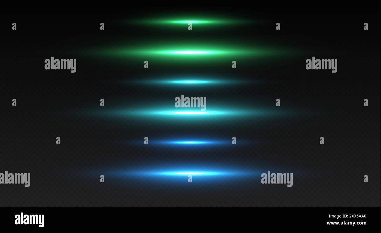 Glowing lines, neon in motion light effect. Shiny beam or ray, abstract ...