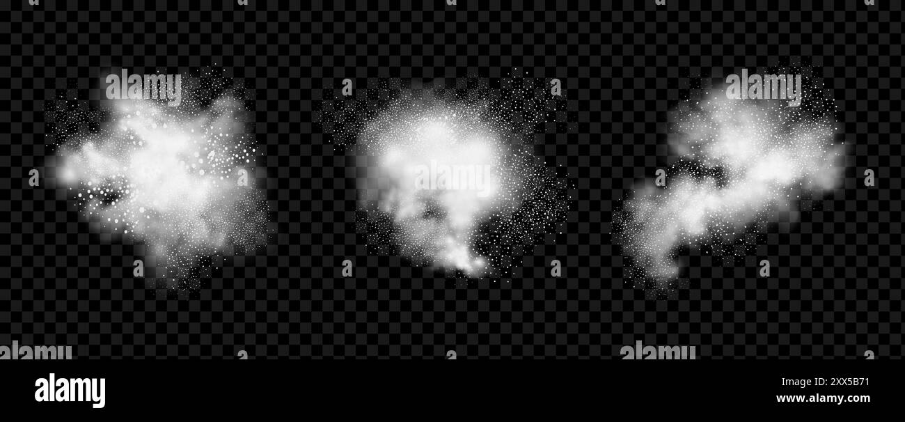 Realistic dry ice smoke clouds Black and White Stock Photos & Images ...