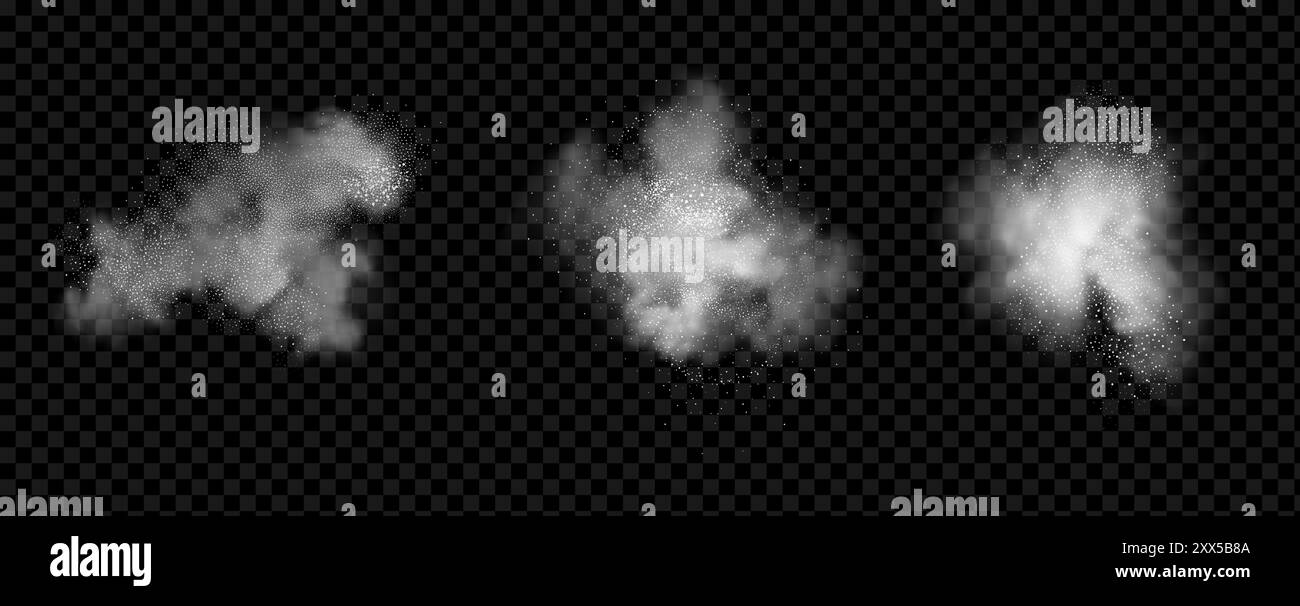 Realistic dry ice smoke clouds Black and White Stock Photos & Images ...