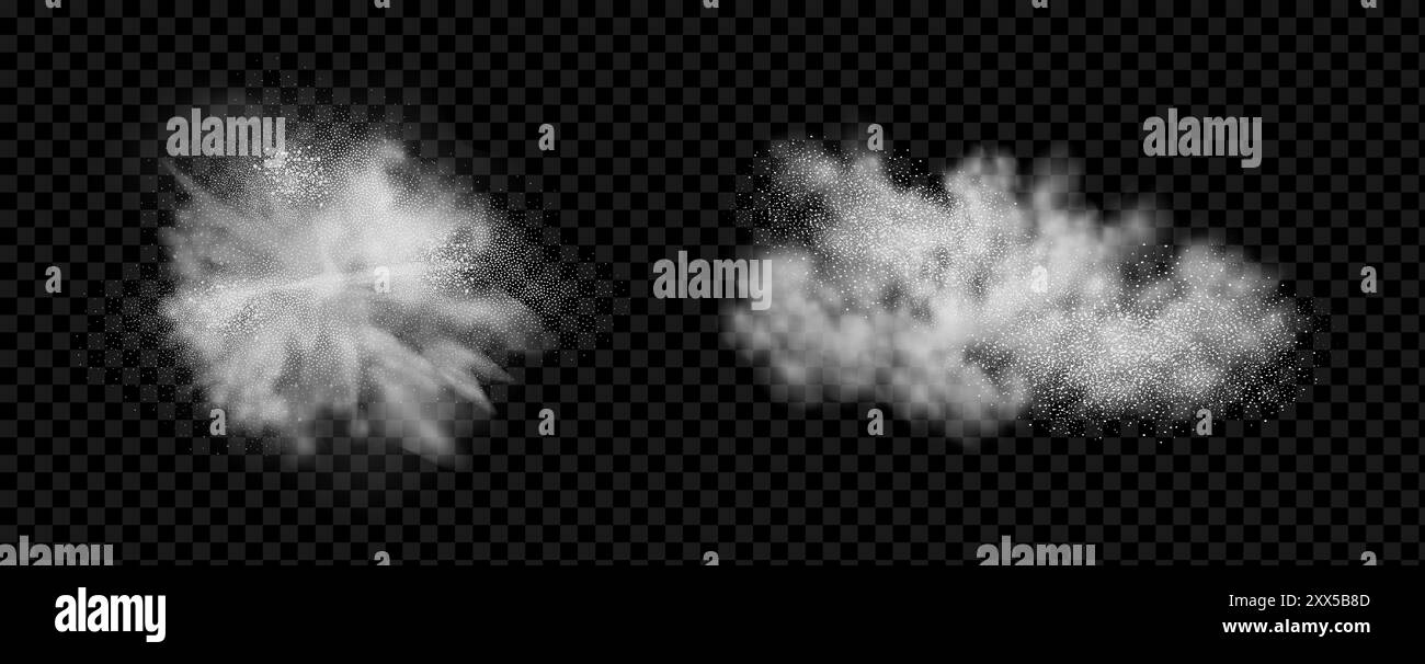 Realistic dry ice smoke clouds Black and White Stock Photos & Images ...