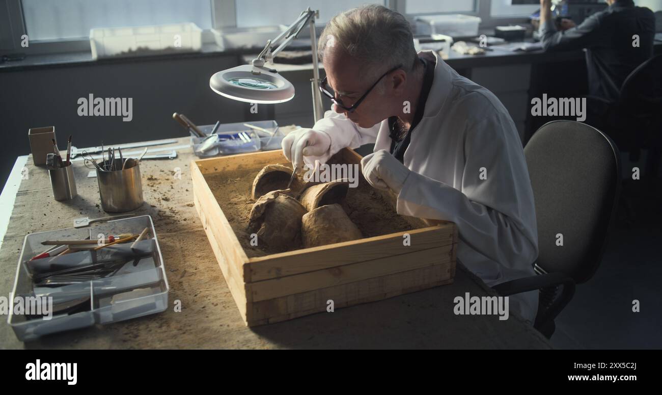 Senior archaeologist cleans cultural heritage of extinct civilization ...