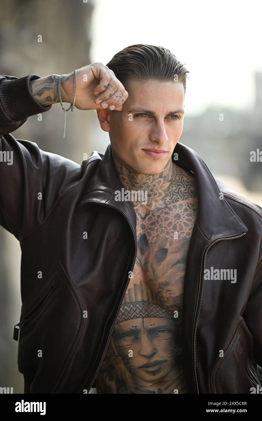 Bremen, Germany. 19th Aug, 2024. Influencer, model and actor Fabien ...