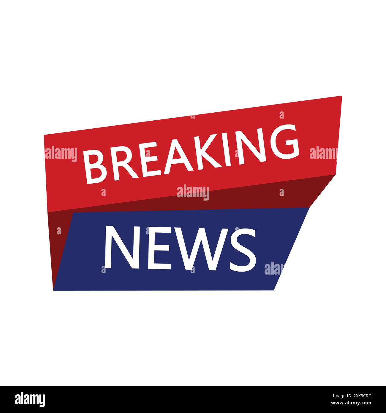 breaking news banner with red and blue colors, simple modern design ...