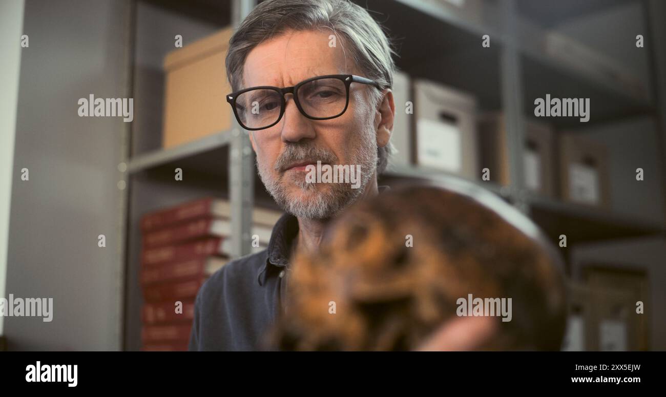 Modern archaeological laboratory skull ancient hi-res stock photography ...