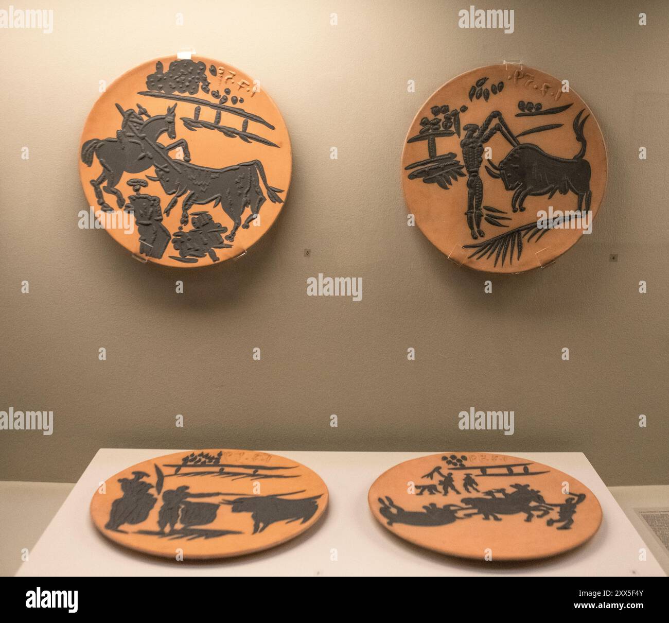 Pablo Picasso ceramics, with bullfighting scenes. Museo Nacional de ...