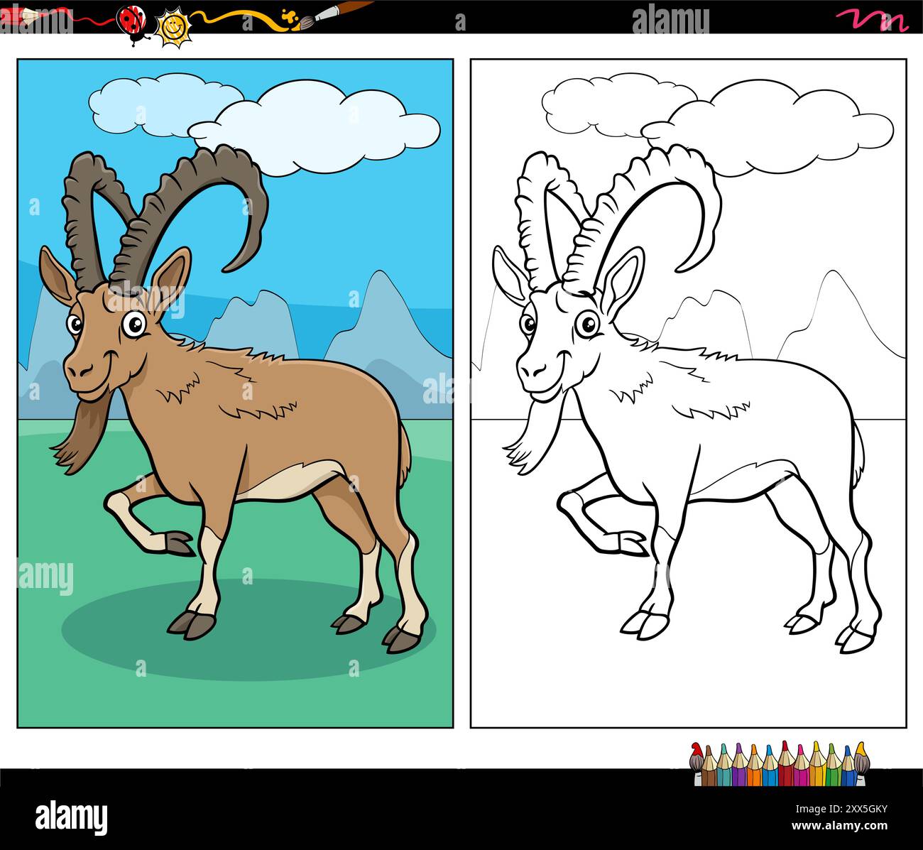 Ibex vector art hi-res stock photography and images - Alamy
